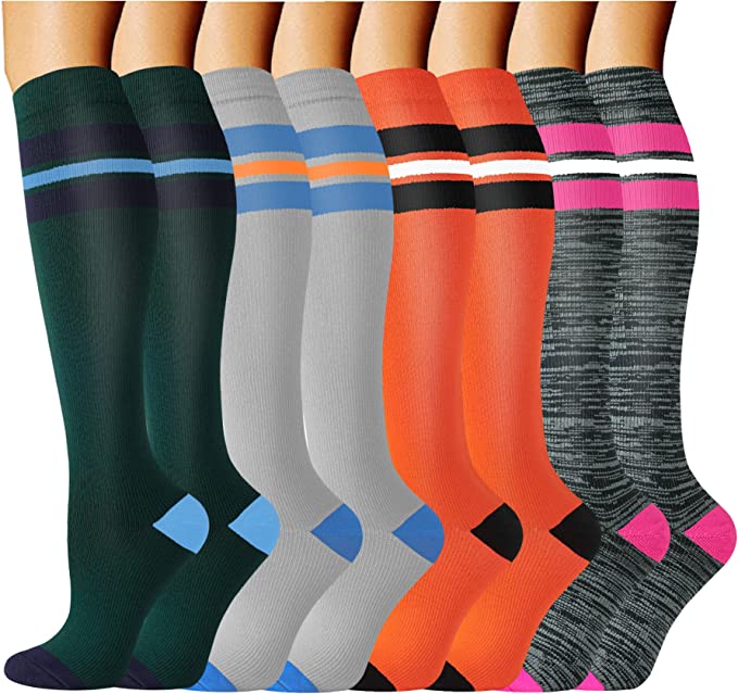 8 Pairs Cool Compression Socks For Man And Woman 20 30 Mmhg) Actinpu