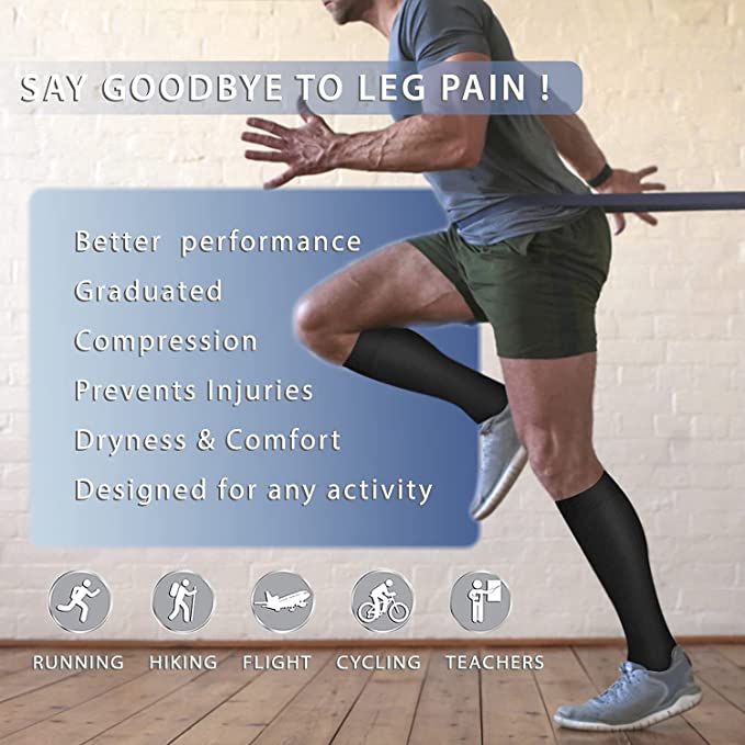 8 Pairs Cool Compression Socks For Man And Woman 15 20 Mmhg) Actinpu