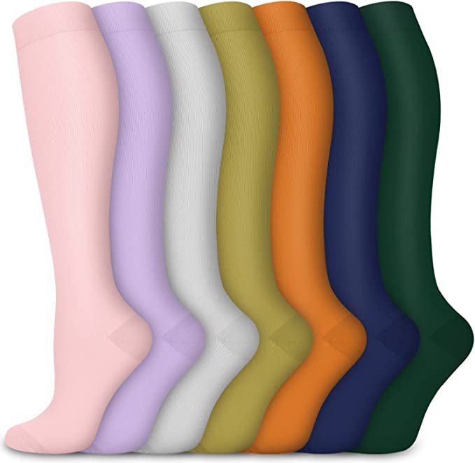 7-Pairs Cool Stylish Compression Socks （20-30mmHg）| Actinput – ACTINPUT ...