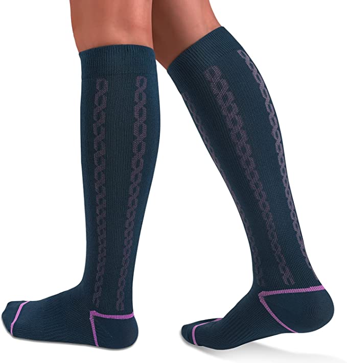 1-Pairs Navy Blue Graduated Compression Socks For Men & Women (30-40mm ...