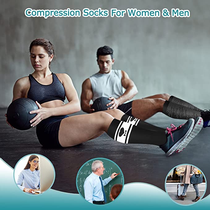 8 Pairs Cool Design Compression Socks For Man And Woman 20 30 Mmhg