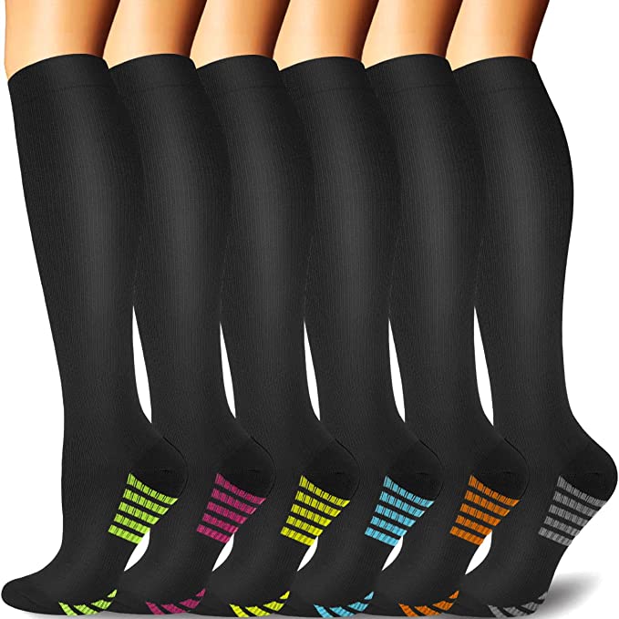 6-Pairs Cool Animal Compression Socks for Man and Woman(20-30 mmHG ...