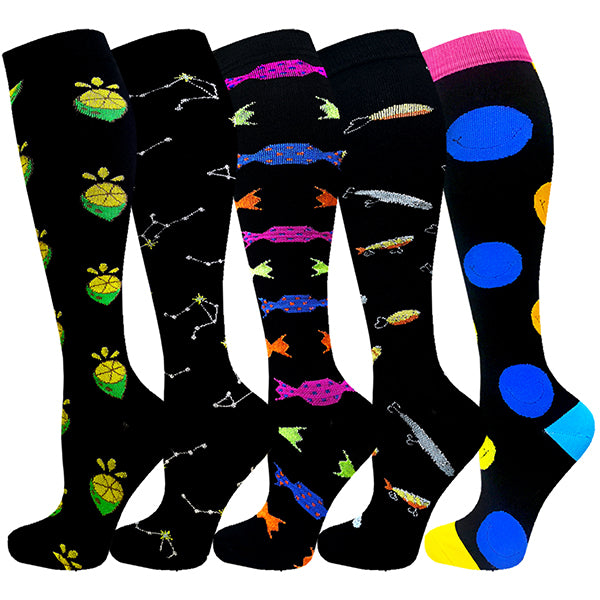 5-Pairs Cool Compression Socks For Men & Women（20-30 mmHG）I ACTINPUT ...